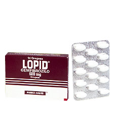 Lopid, gemfibrozilo, enfermedad coronaria, tabletas, Pfizer, RX ...
