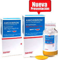 Amoxibron, amoxicilina, bronquitis, faringitis, suspensión, Sanfer, RX ...