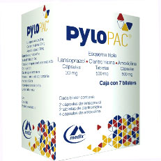 Pylopac, lansoprazol, H. pylori, tabletas, cápsulas, Medix, RX ...