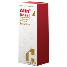 Alin Nasal, dexametasona, neomicina, rinitis, solución, Chinoin, RX-rx