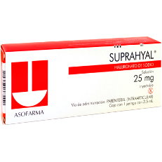 Suprahyal, hialuronato de sodio, osteoartritis, solución, Asofarma, RX ...