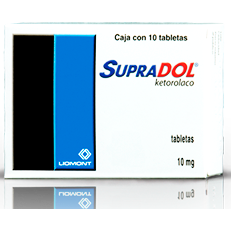 Supradol, ketorolaco, dolor agudo, tabletas, Liomont, RX