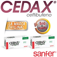 Cedax, cefibuten, antibiótico, cápsulas, Schering, RX