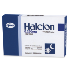 Halcion, triazolam, insomnio, tabletas, Pfizer, RX-neuropsiquiatria