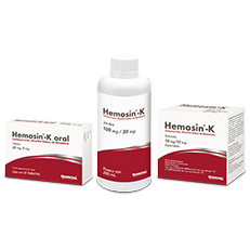 Hemosin-K, carbazocromo, hemorragia, tabletas, Hormona, RX-cardiovascular