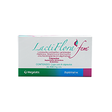 Lactiflora Fem, prebióticos, probióticos, cápsulas, Italmex, RX-ginecologia
