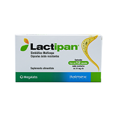 Lactipan, Lactobacillus, flora intestinal, cápsulas, Italmex, RX ...
