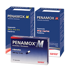 Penamox M, amoxicilina, antibiótico, cápsulas, suspensión, Sanfer, RX ...