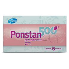 Ponstan 500, ácido mefenámico, analgésico, tabletas, Pfizer, RX ...
