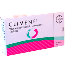 Climene, estradiol, reemplazo hormonal, grageas, Bayer, RX-ginecologia