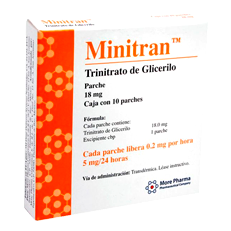 Minitran, glicerilo, angina de pecho, parche, More Pharma, RX ...
