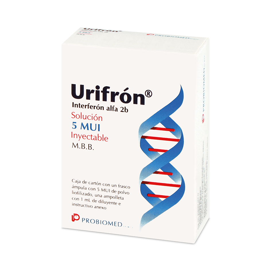 Urifron, inferferón alfa 2b, antiviral, solución, Probiomed, RX-rx